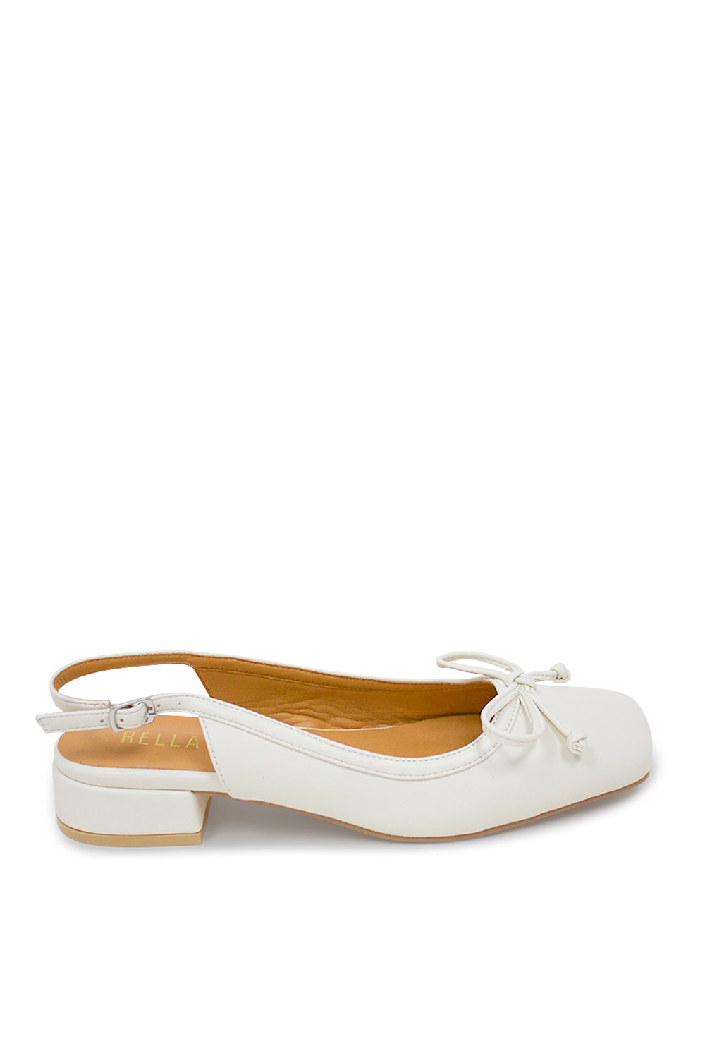 Iris Slingback Ballet Flat - White – Rella
